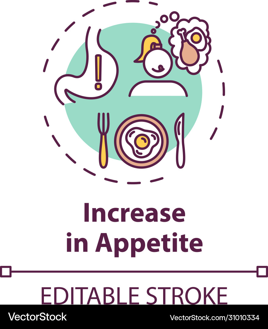 Increased Appetite Concept Royalty Free Vector Image