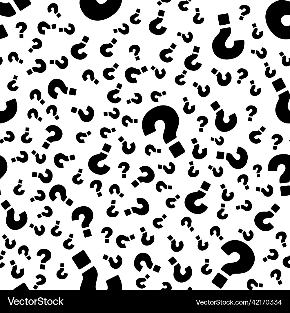 Large and small question mark chaotic pattern Vector Image