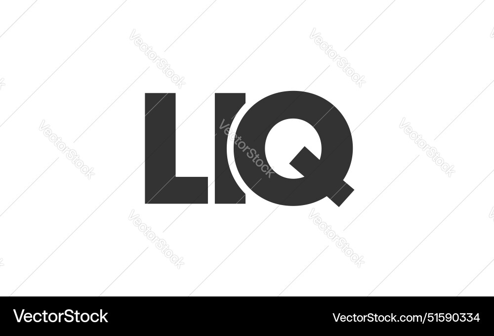Liq logo design template with strong and modern Vector Image