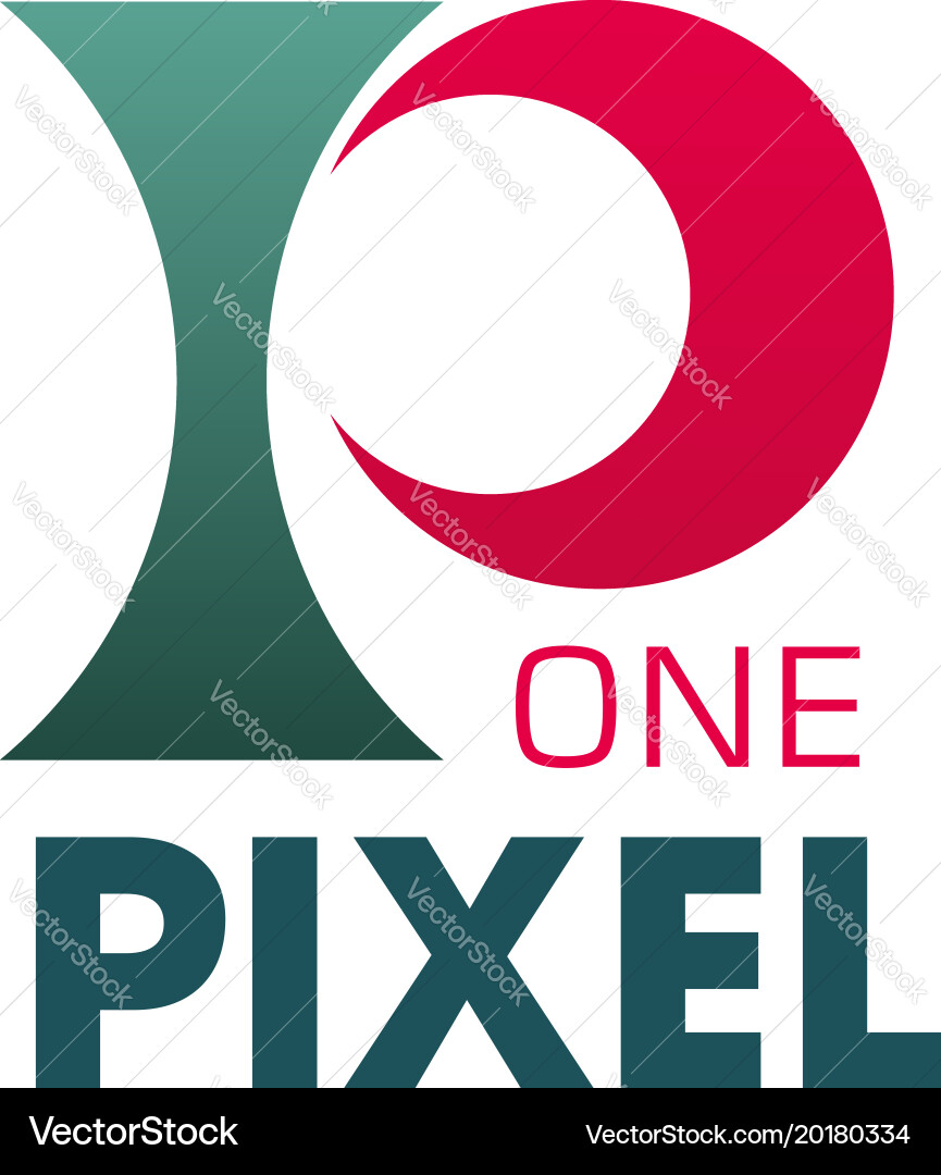 Pixel One Logo Royalty Free Vector Image - VectorStock