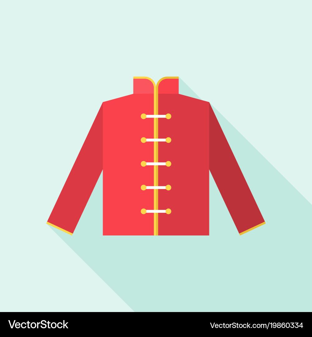 Red chinese men traditional shirt Royalty Free Vector Image