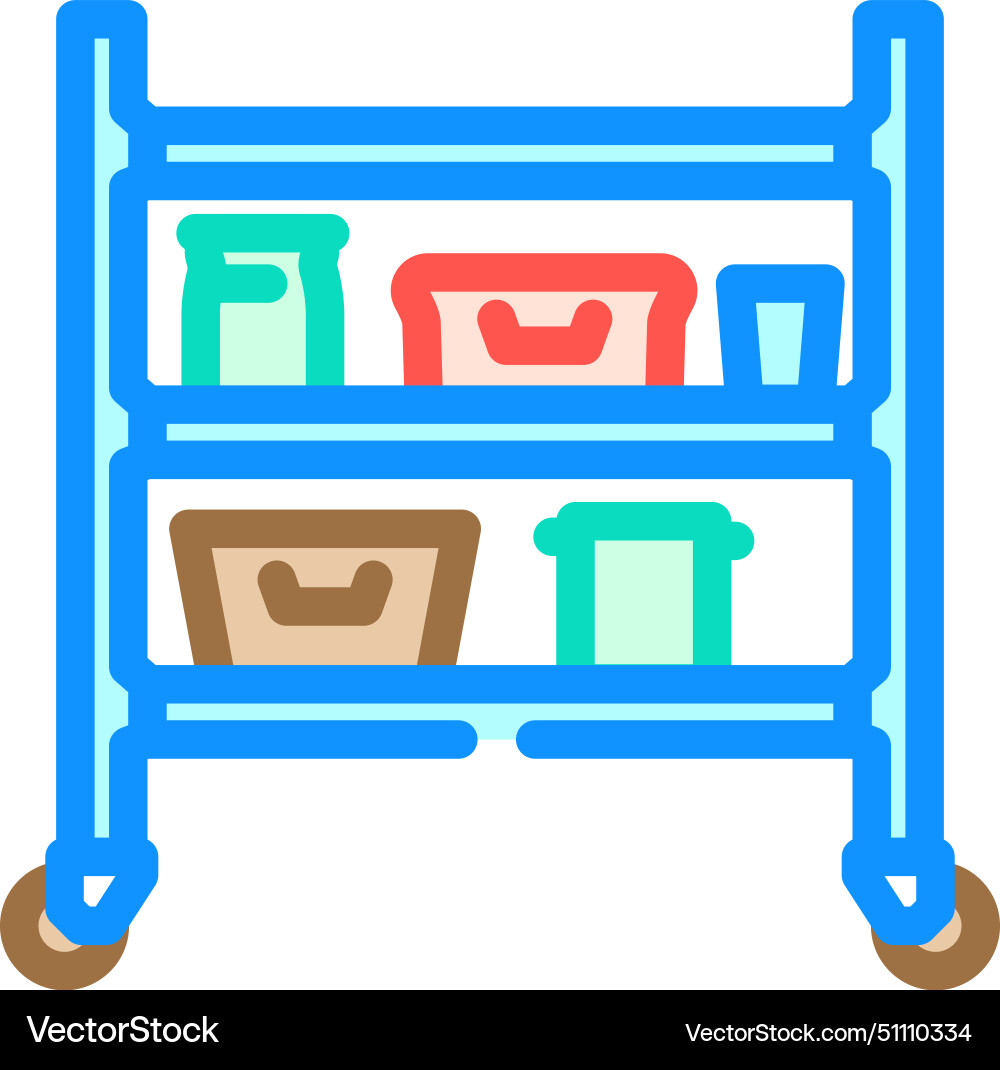 Shelving restaurant equipment color icon Vector Image
