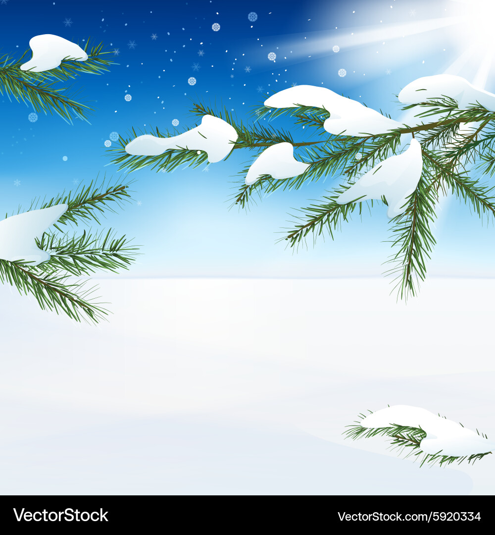 Snow landscape Royalty Free Vector Image - VectorStock