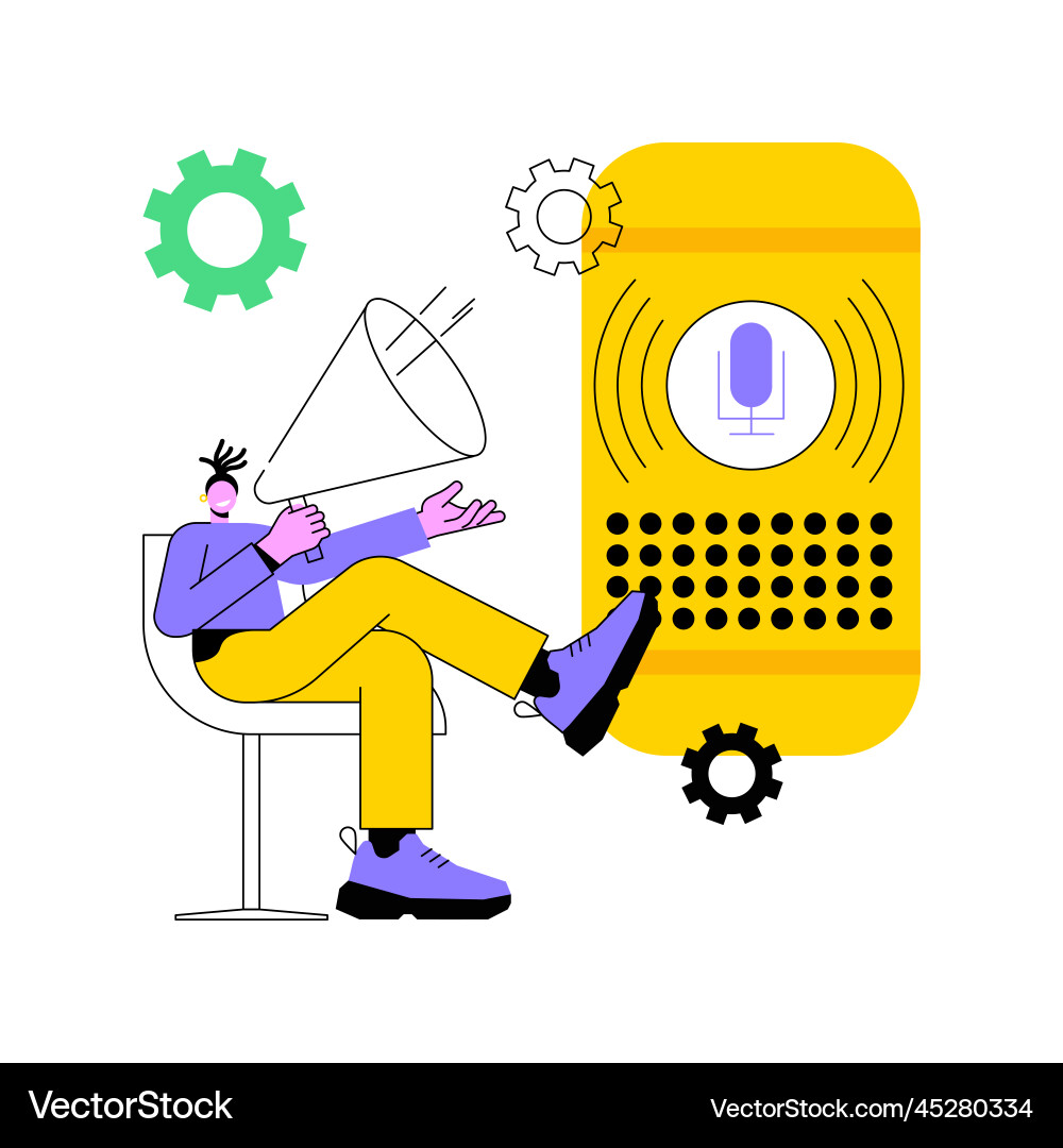 Voice control abstract concept Royalty Free Vector Image