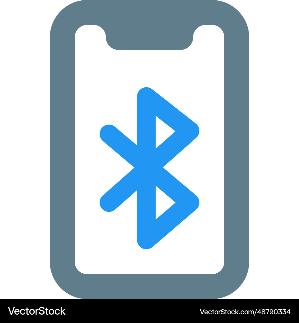 Wireless smartphone connectivity via bluetooth Vector Image