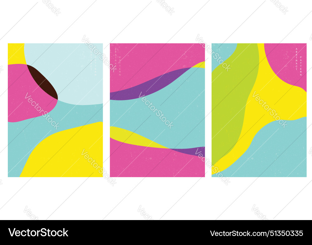 Abstract art template in risography style Vector Image
