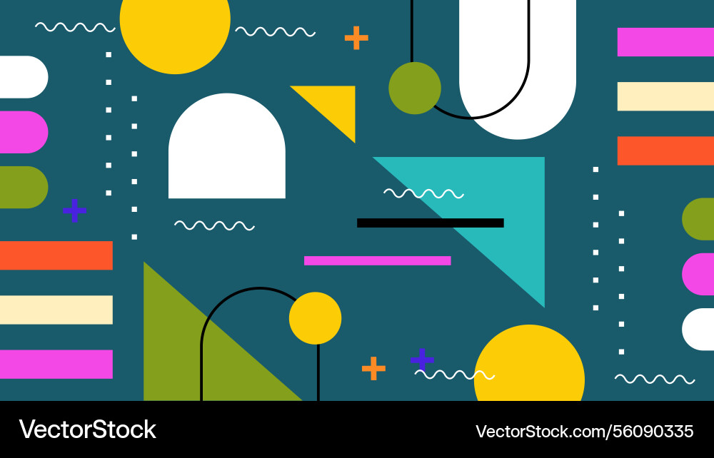 Abstract geometric background with shape patterns Vector Image