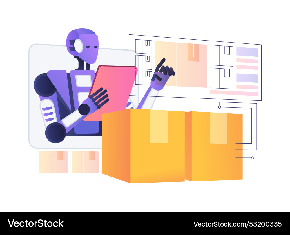 Ai Powered Predictive Stocking Abstract Concept Vector Image