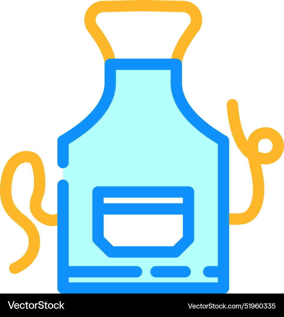 Apron ppe protective equipment color icon Vector Image