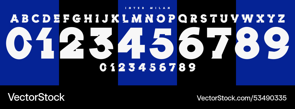 Bold dynamic font inspired by classic sports Vector Image
