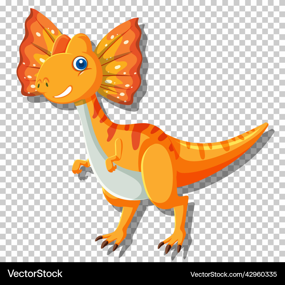 Cute dilophosaurus dinosaur isolated Royalty Free Vector