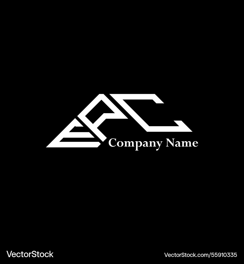 Epc logo design simple and modern Royalty Free Vector Image