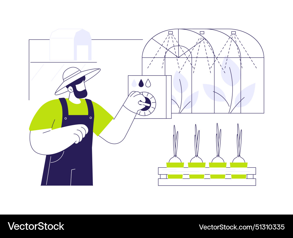 Greenhouse automation abstract concept Royalty Free Vector