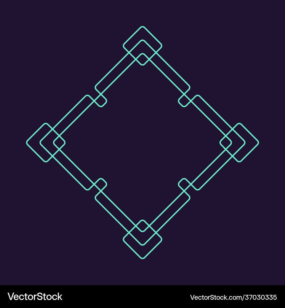 Original modern border for greeting card Vector Image