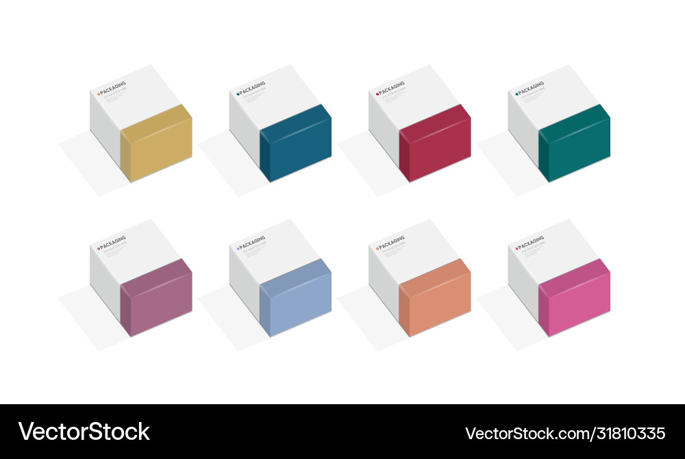 Product Packaging Box Template Royalty Free Vector Image