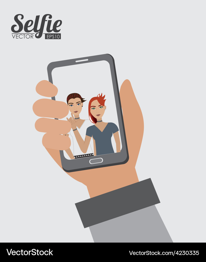 Selfie design Royalty Free Vector Image - VectorStock