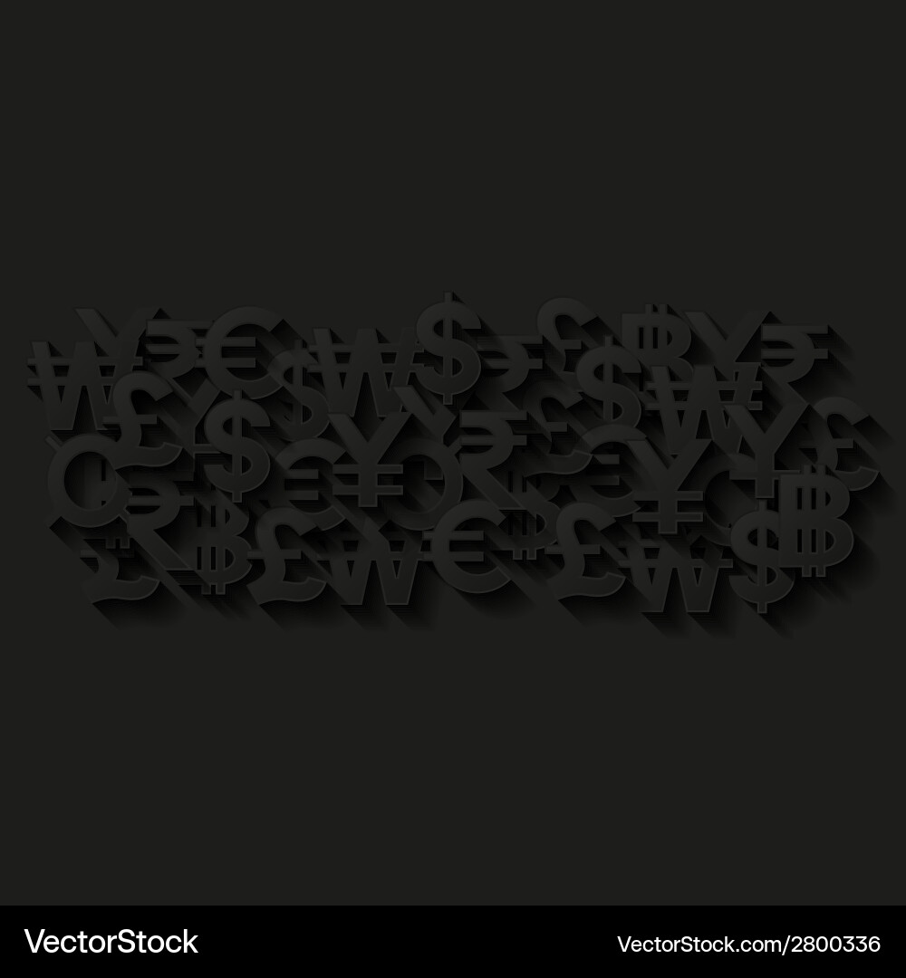 Abstract background with currency symbols Vector Image