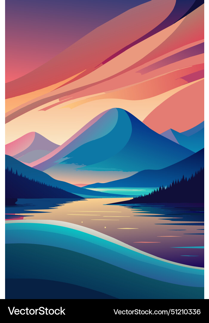 Abstract landscape background Royalty Free Vector Image