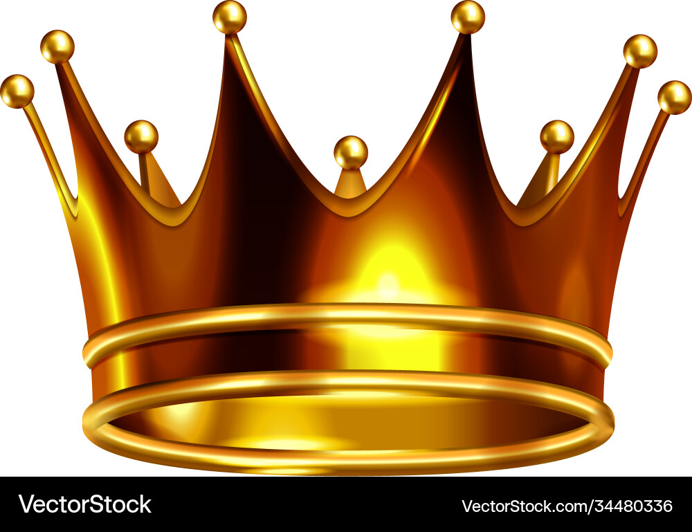 Classic crown realistic composition Royalty Free Vector