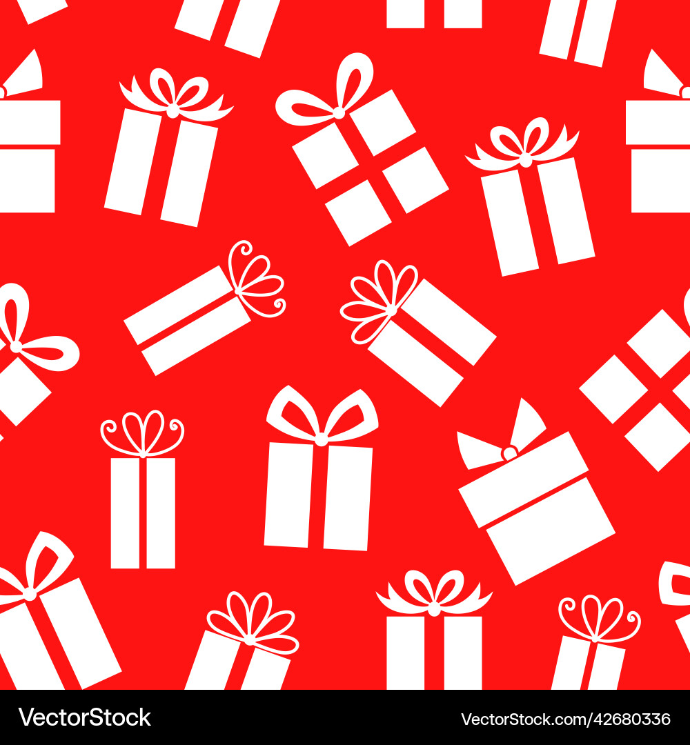 Gifts pattern seamless Royalty Free Vector Image