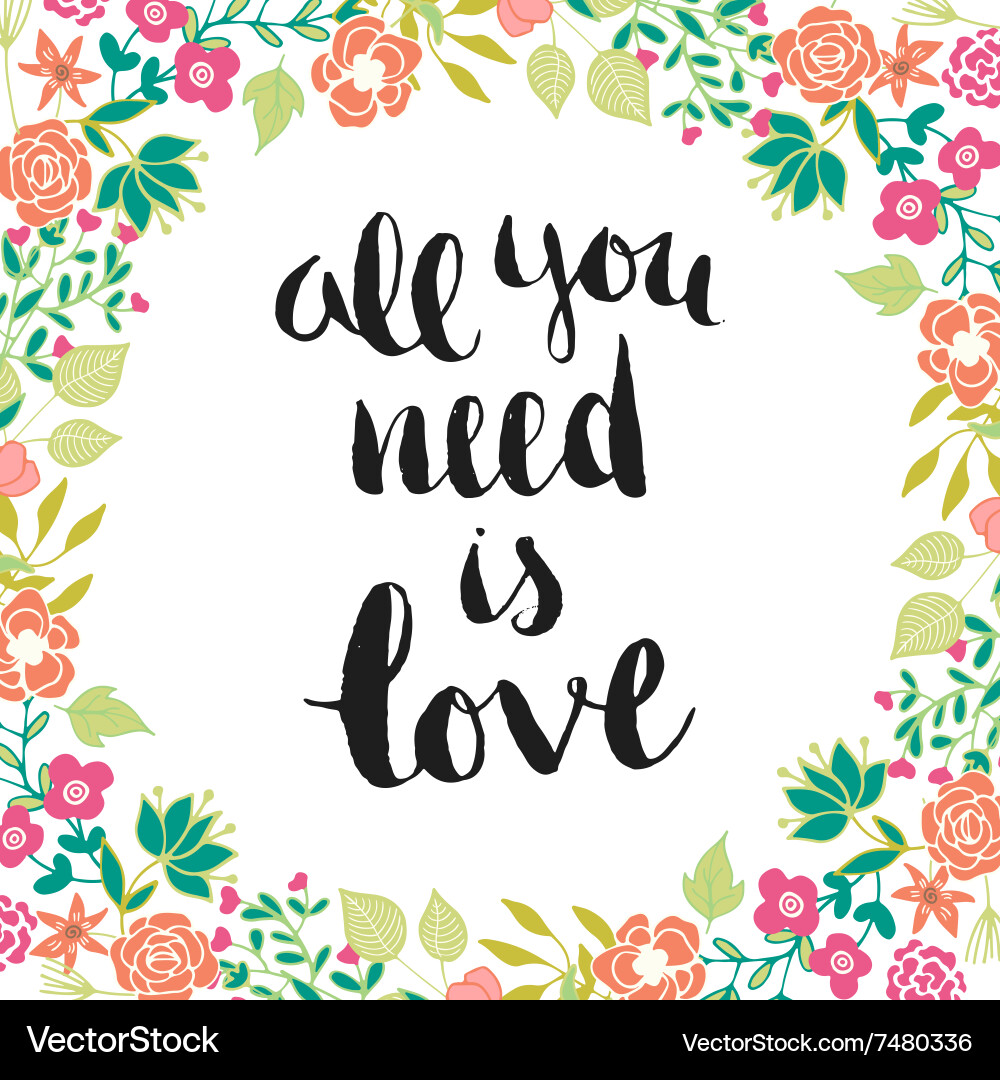 Hand drawn lettering poster Royalty Free Vector Image