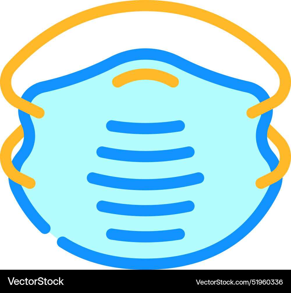 N95 mask ppe protective equipment color icon Vector Image