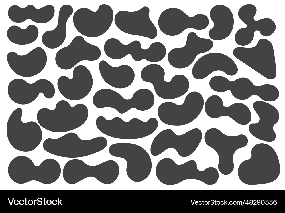 Organic abstract shapes liquid amoeba Royalty Free Vector