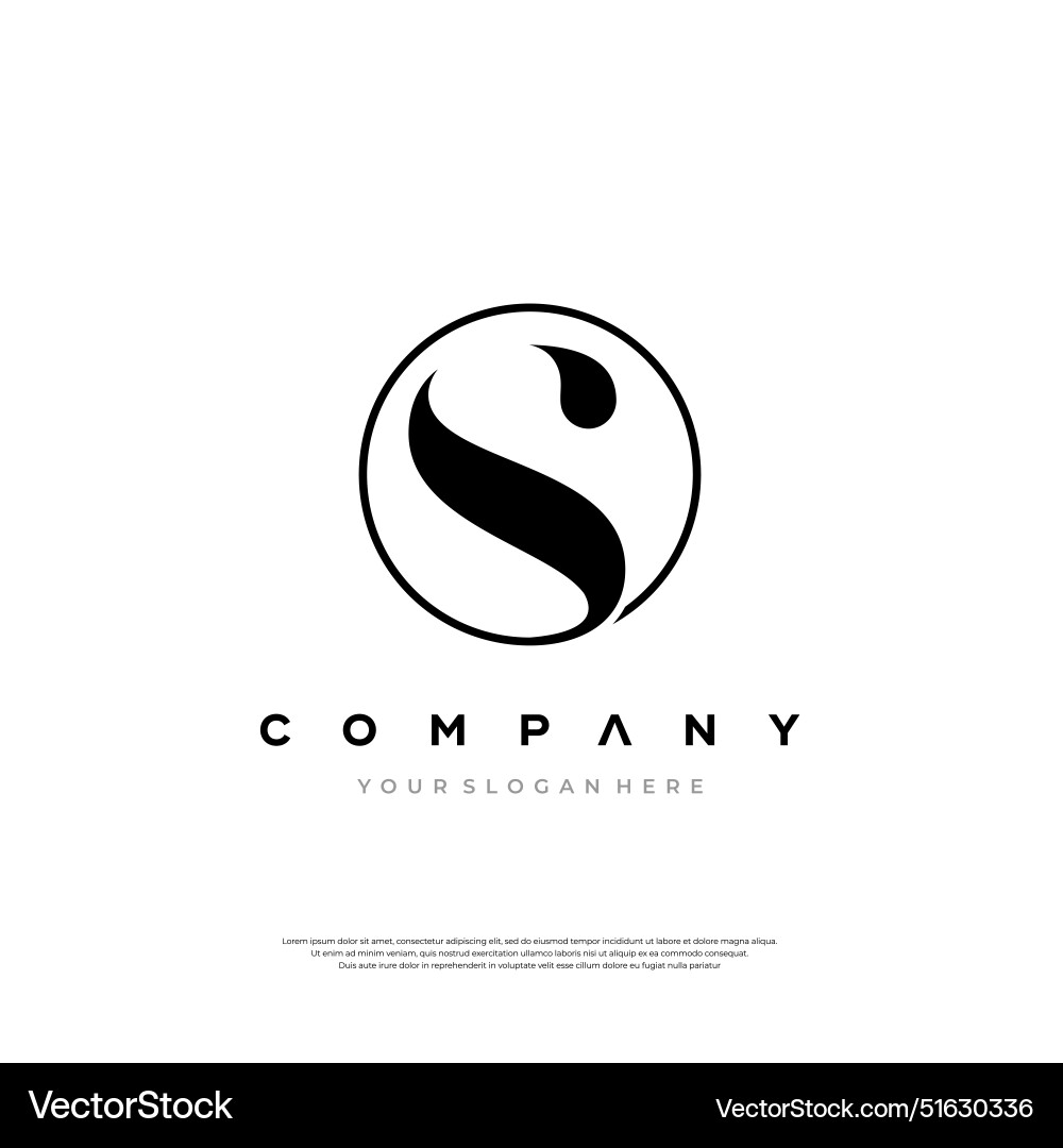Sleek s monogram modern minimalism Royalty Free Vector Image
