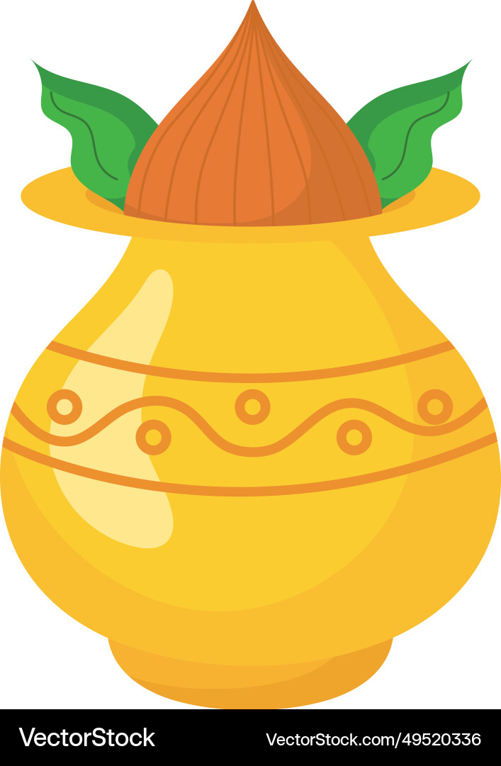 Vasant kalash Royalty Free Vector Image - VectorStock