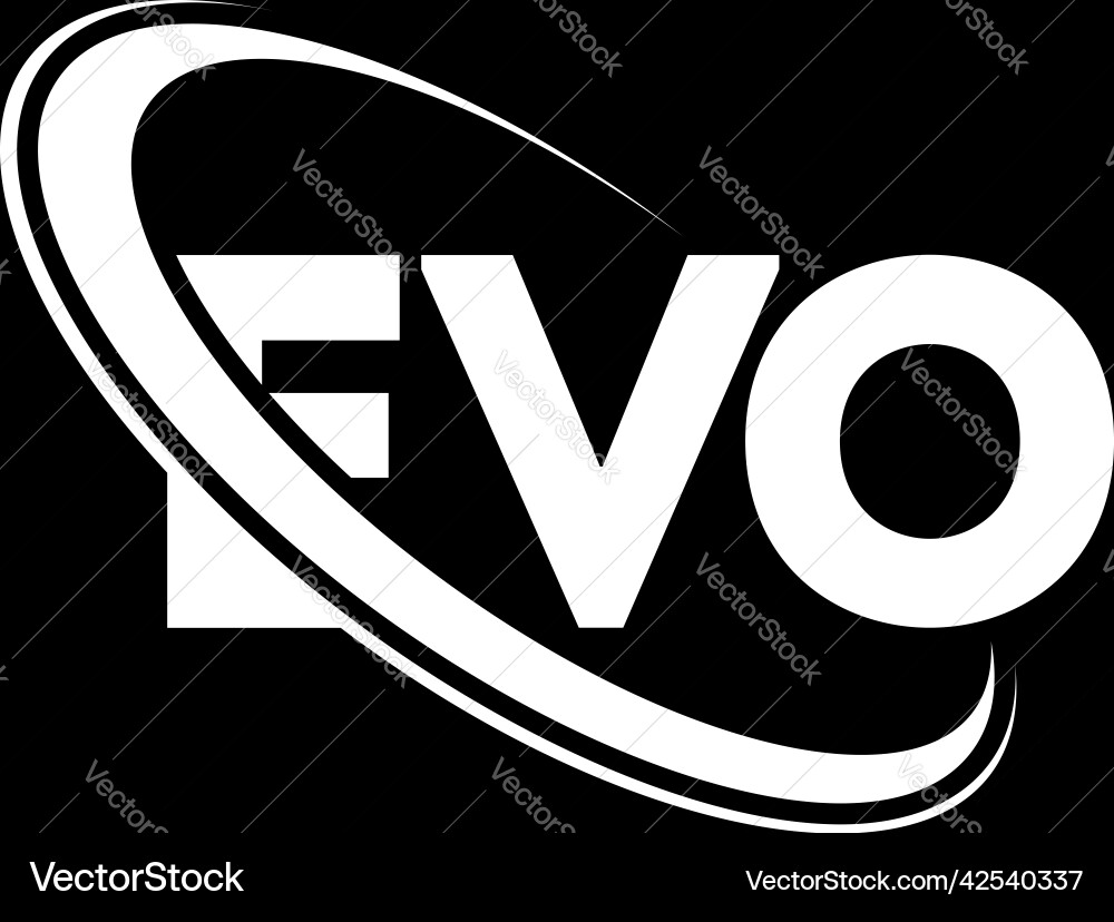 Evo logo letter design Royalty Free Vector Image