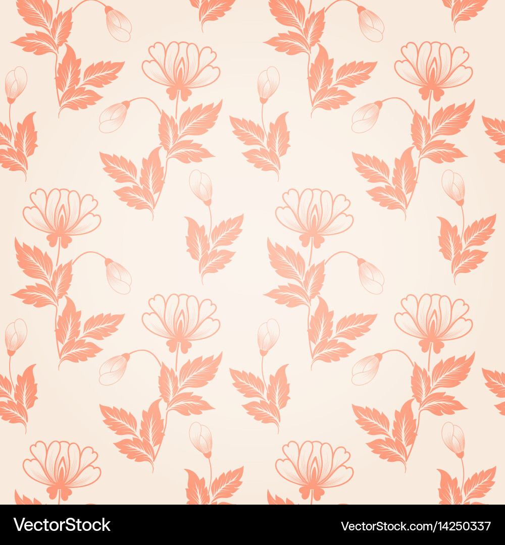 Flower seamless pattern background Royalty Free Vector Image