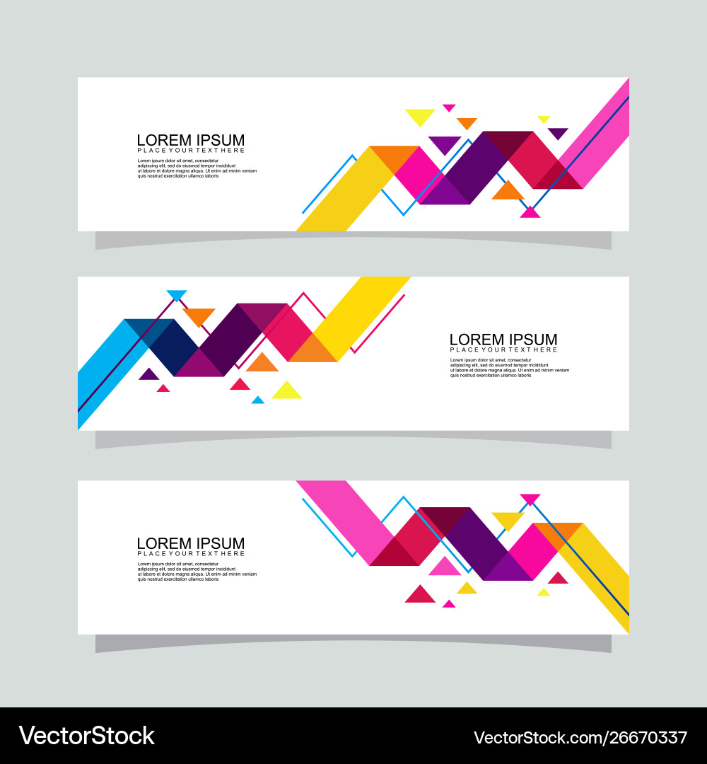 Geometric Abstract Banner Royalty Free Vector Image