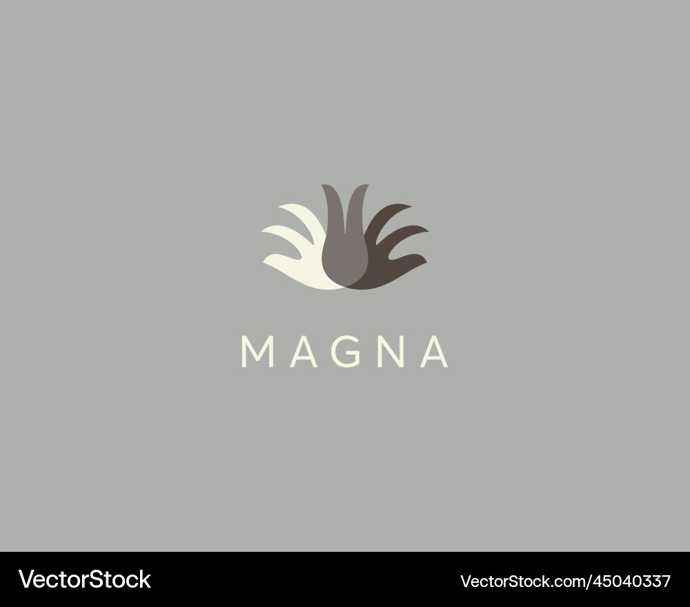 Hands logo care support symbol universal Vector Image