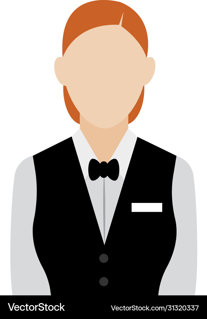 Isolated waiter icon Royalty Free Vector Image