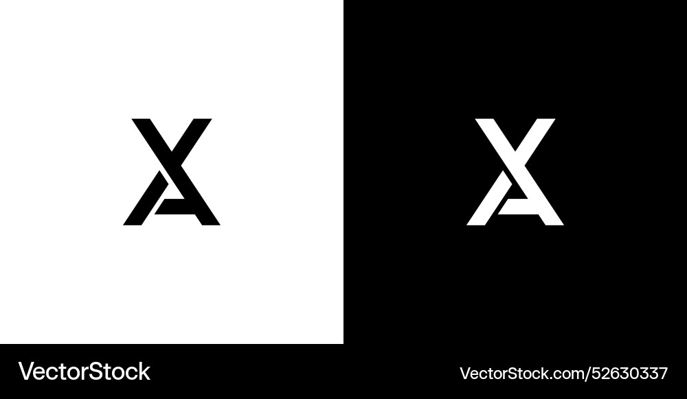 Modern and strong letter xa initials logo design Vector Image
