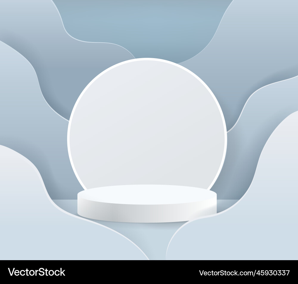 Realistic podium and abstract background Vector Image