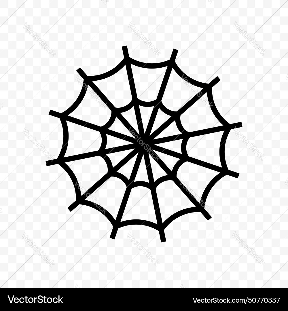 Spider web line design Royalty Free Vector Image
