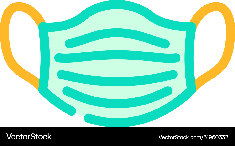 Surgical mask ppe protective equipment color icon Vector Image