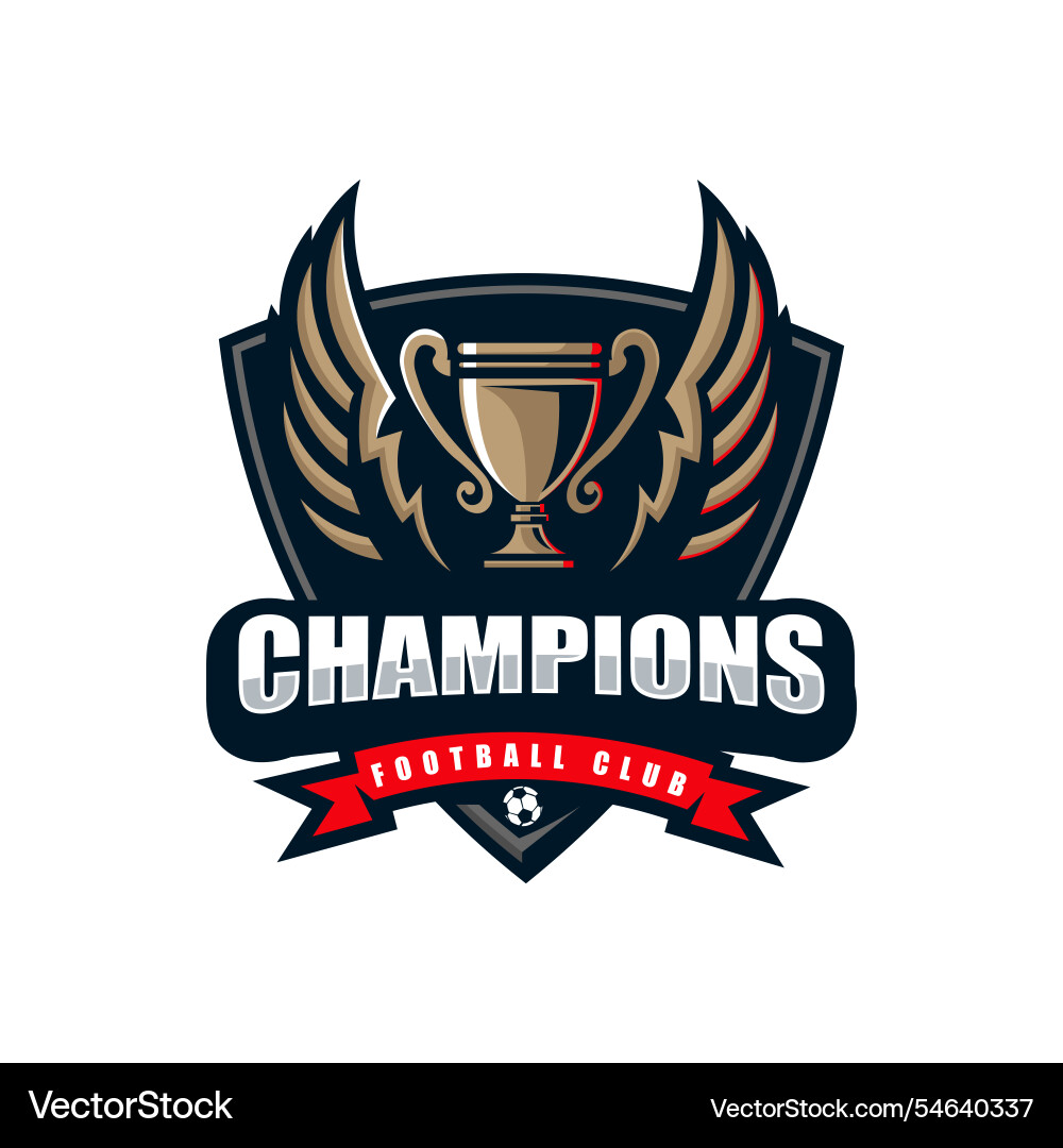 Trophy with wings Royalty Free Vector Image - VectorStock