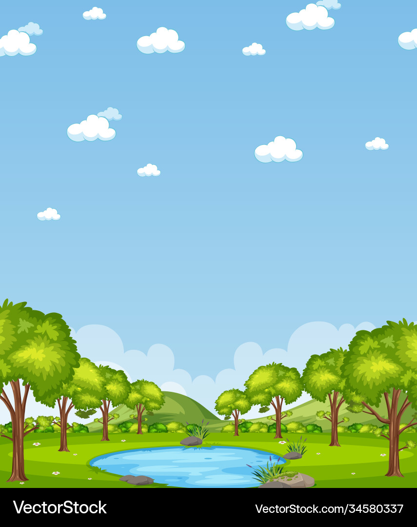 Vertical nature scene or landscape countryside Vector Image