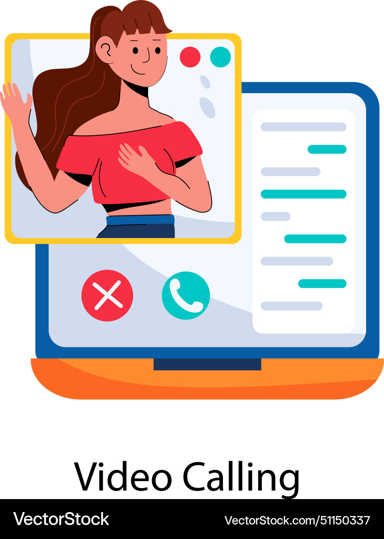 Video calling Royalty Free Vector Image - VectorStock