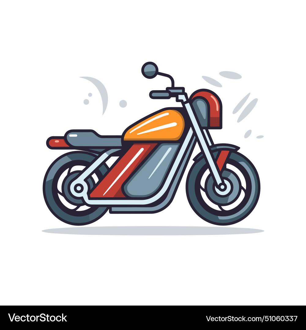 Vintage motorcycle flat design Royalty Free Vector Image