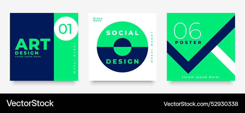 Abstract style social media marketing template Vector Image