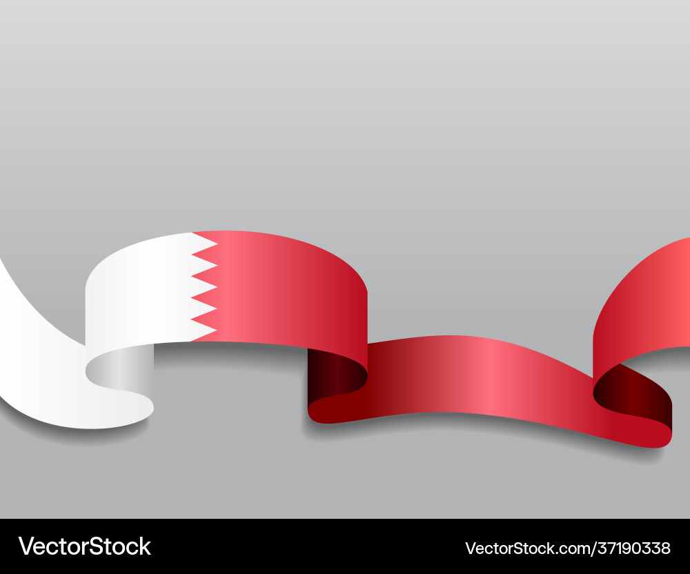Bahraini flag wavy abstract background Royalty Free Vector