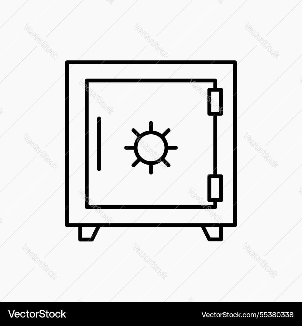 Bank vault icon simple Royalty Free Vector Image