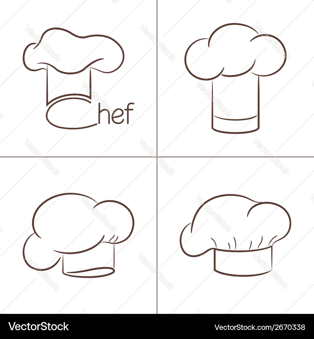 Chef hats Royalty Free Vector Image - VectorStock