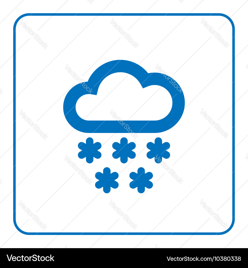 Cloud snow icon cartoon Royalty Free Vector Image