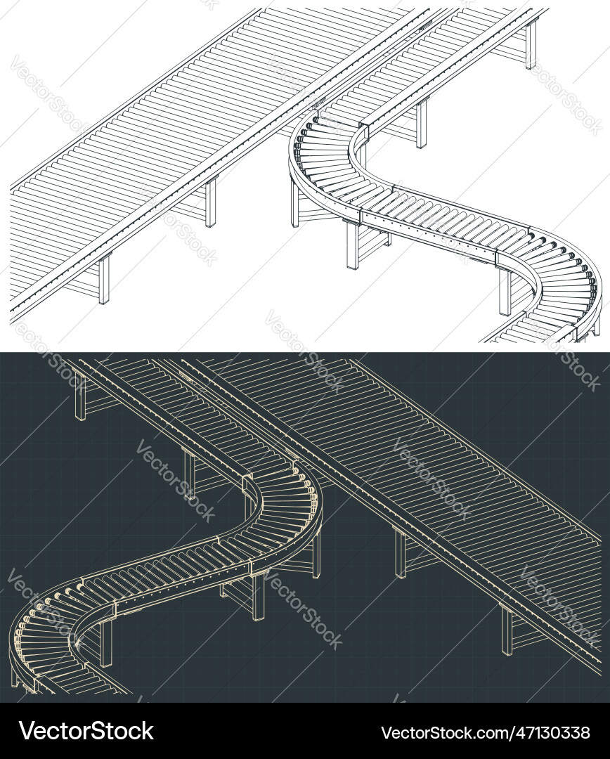 Conveyors for factories Royalty Free Vector Image