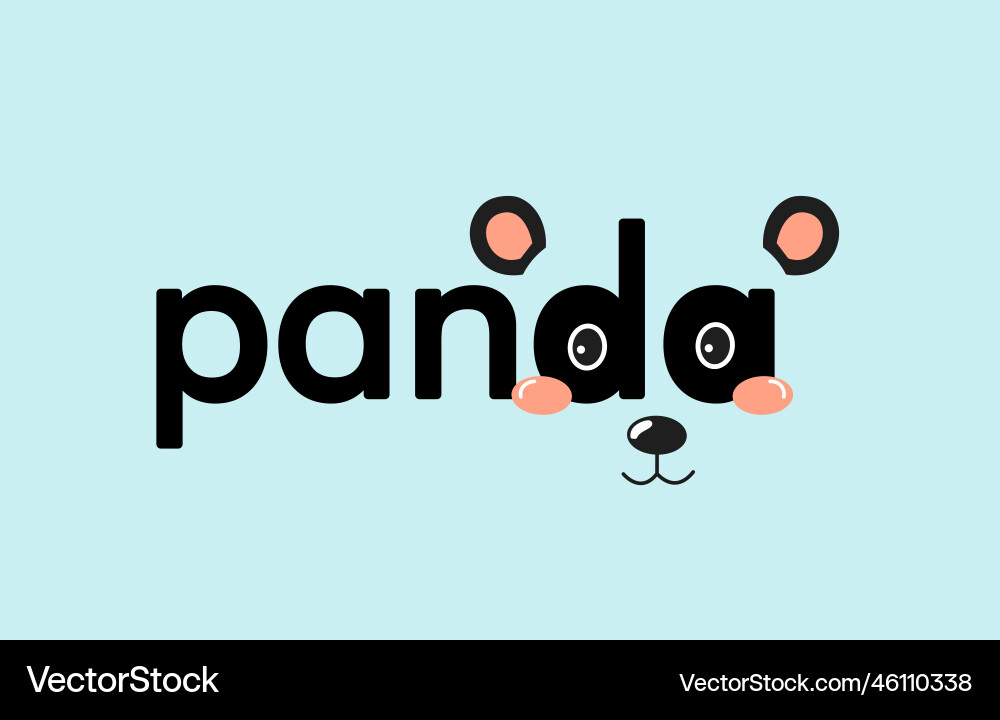 Cute panda banner Royalty Free Vector Image - VectorStock
