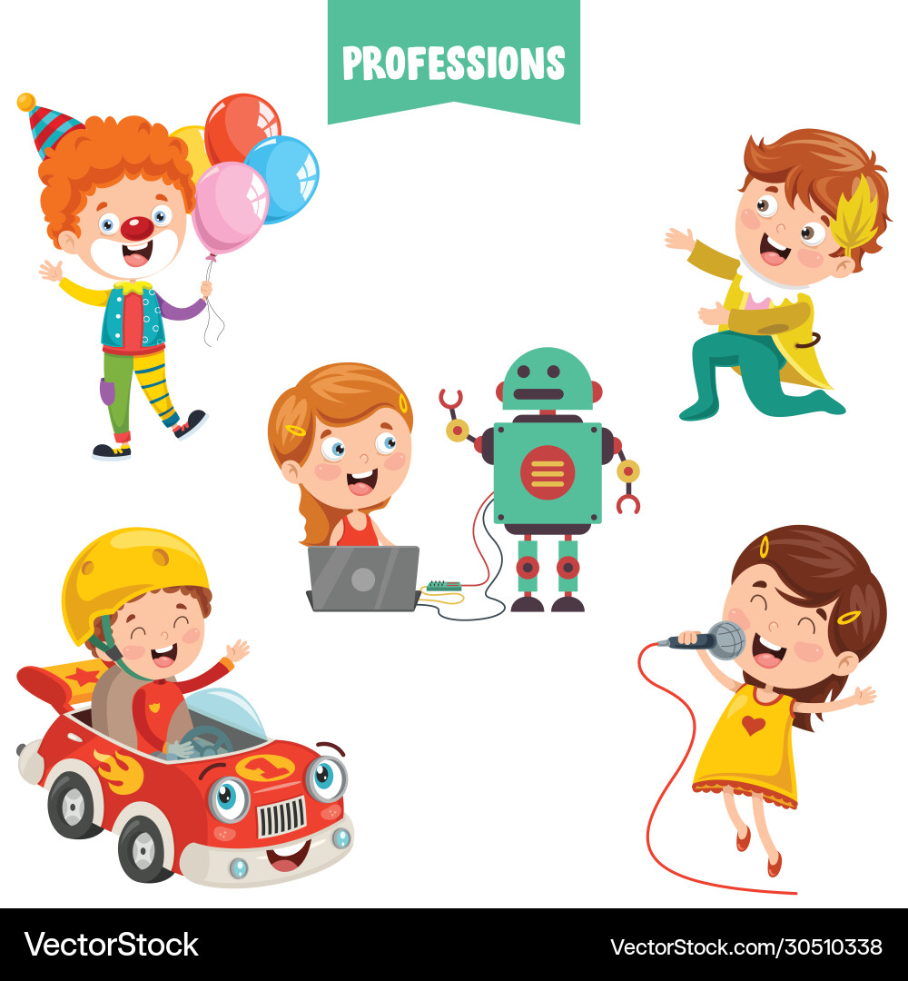 Different professions Royalty Free Vector Image